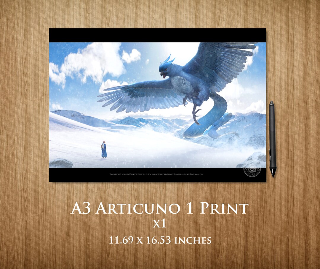 Articuno 1 Print (A4) - Realistic Pokémon Art Print - Pokémon Zoology ...