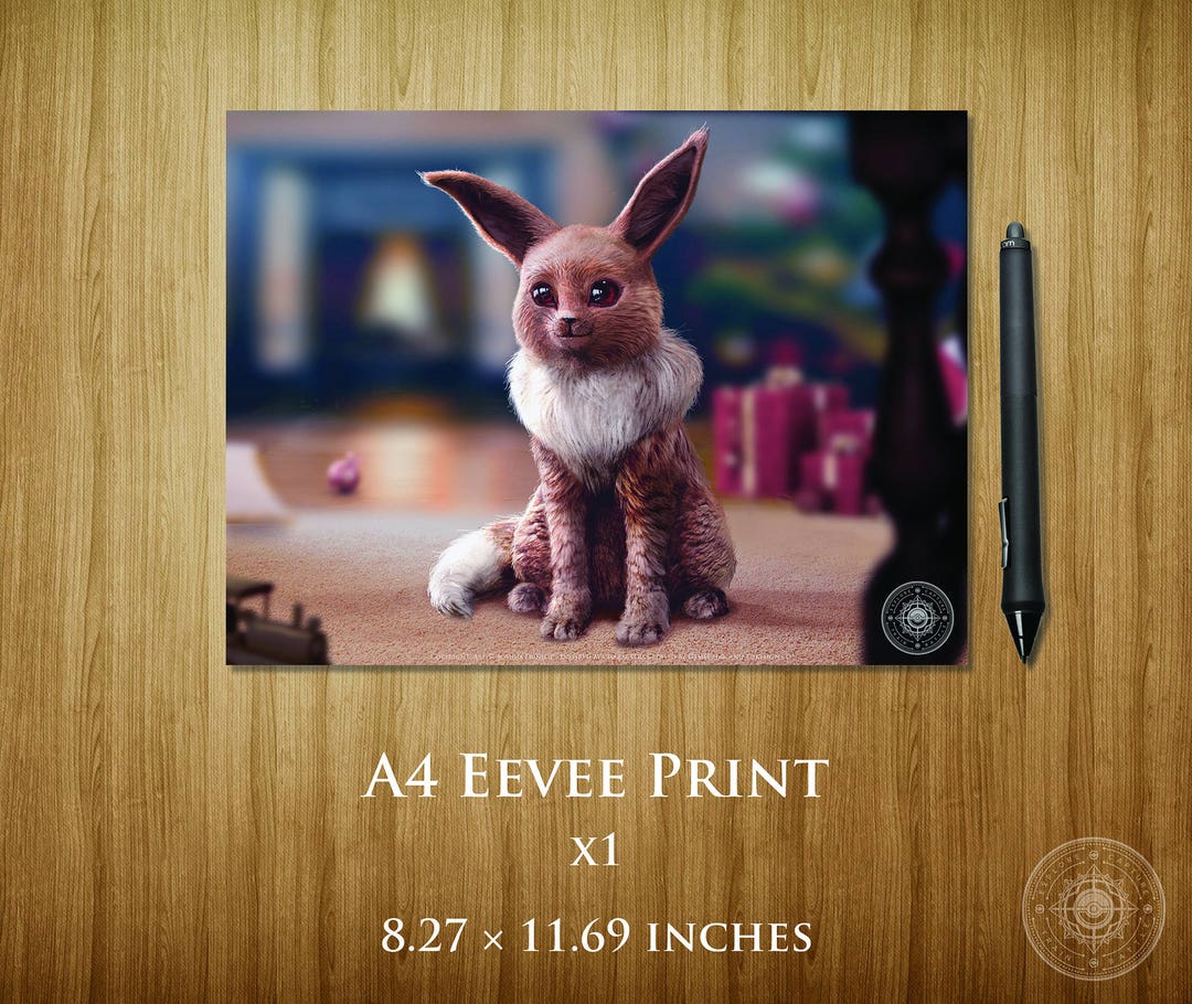 Eevee Print (A4) - Realistic Pokémon Art Print - Pokémon Zoology ...