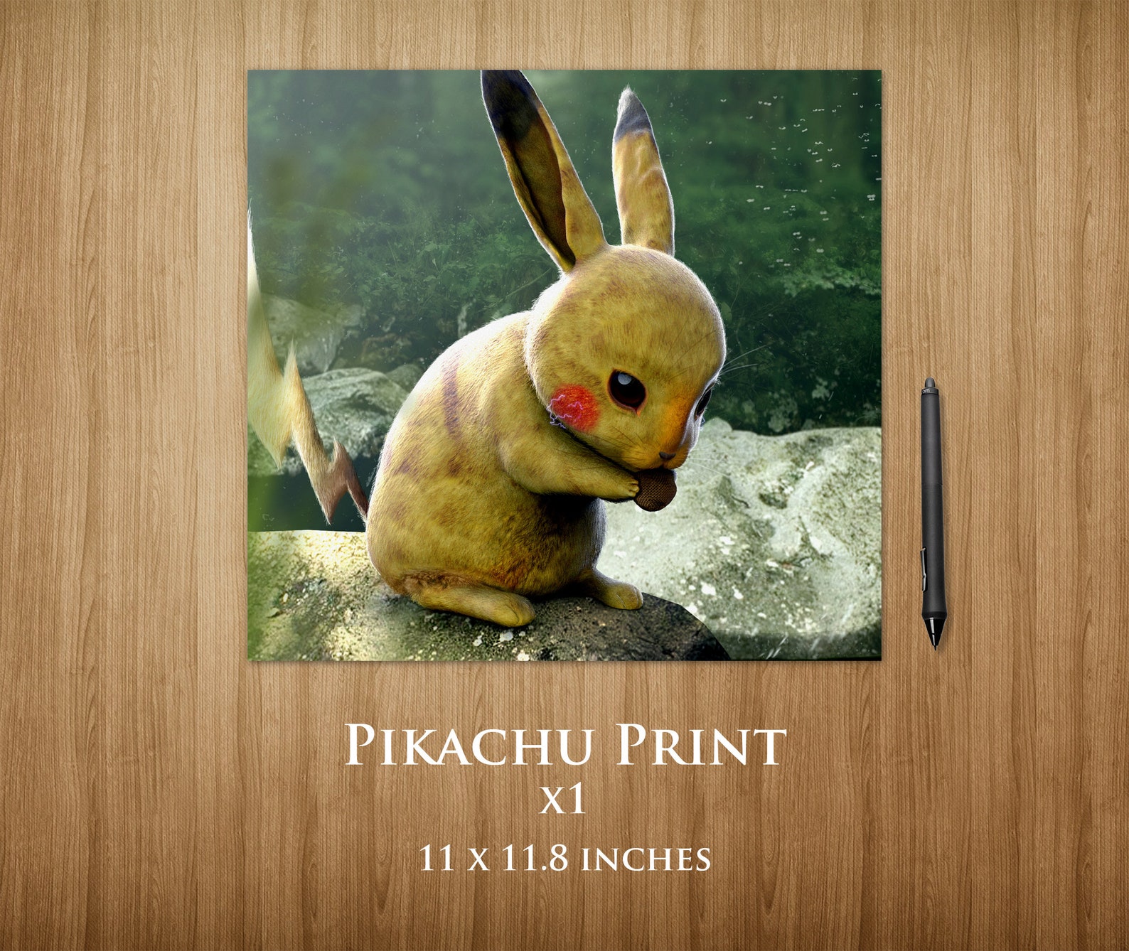 Pikachu Square Poster special Edition - Etsy