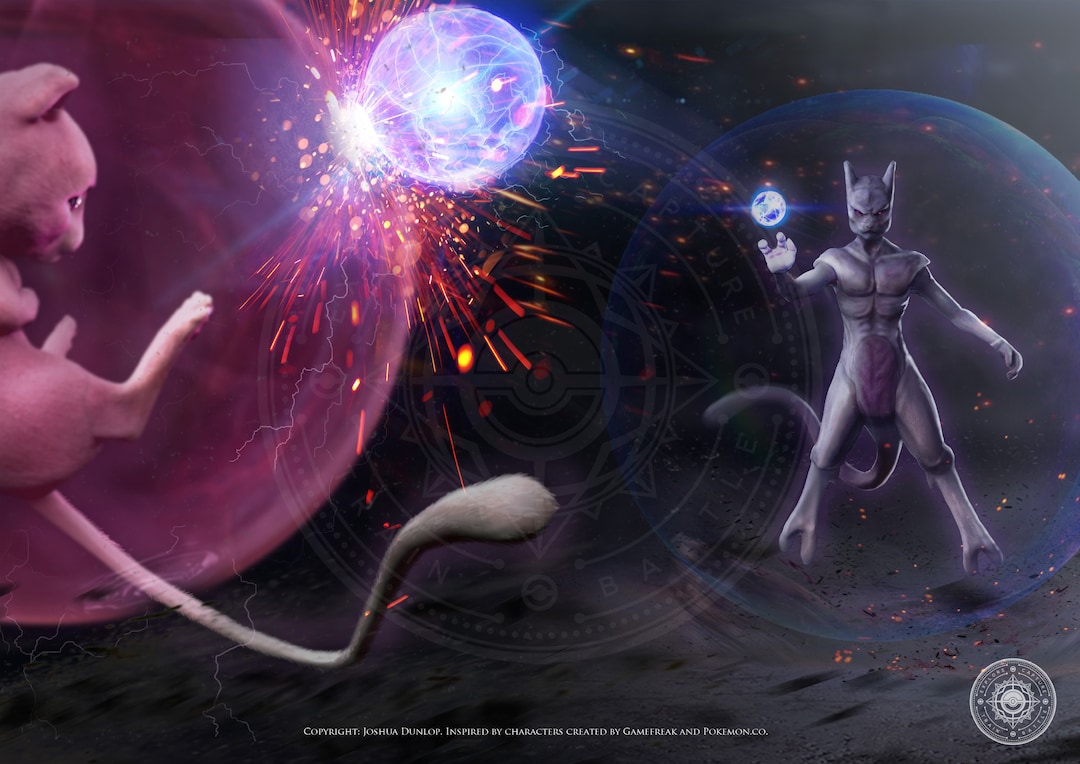 Mewtwo Vs Mew Posters - Etsy