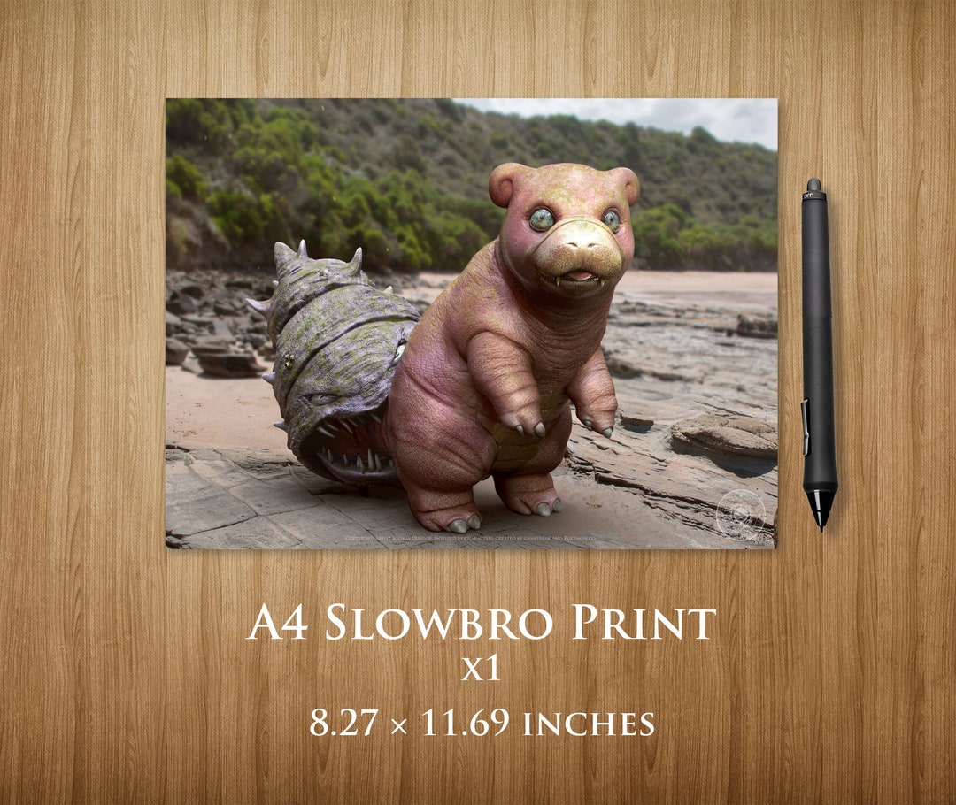 Slowbro Print (A4) - Realistic Pokémon Art Print - Pokémon Zoology ...