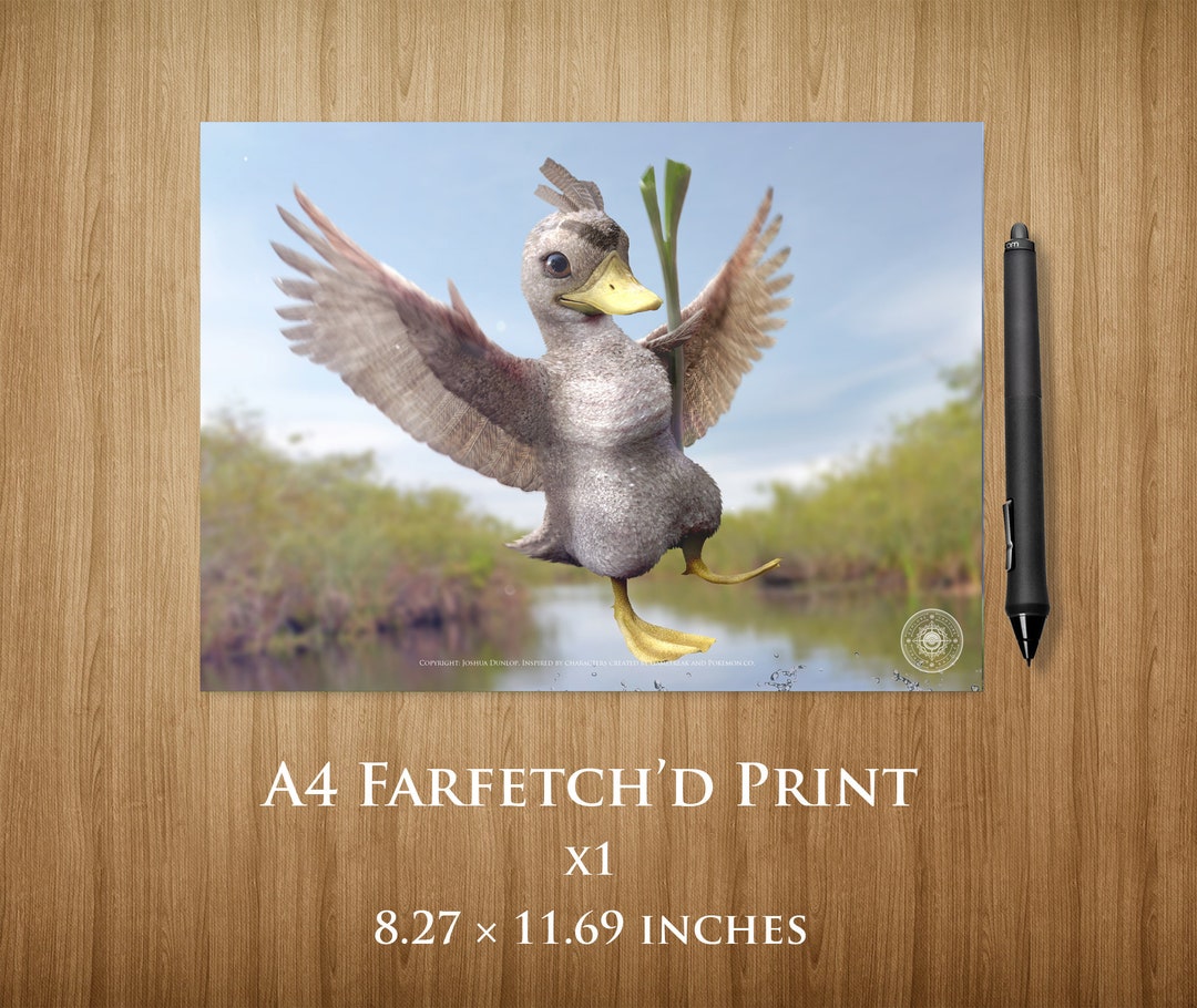 Farfetch'd Print (A4) - Realistic Pokémon Art Print - Pokémon Zoology Illustration by Joshua ...
