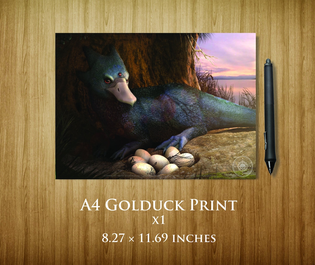 Golduck Print (A4) - Realistic Pokémon Art Print - Pokémon Zoology ...