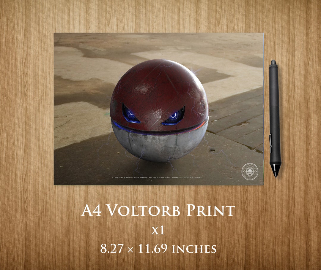 Voltorb Print (A4) - Realistic Pokémon Art Print - Pokémon Zoology ...