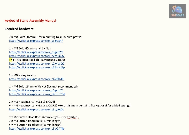 Sim Racing Keyboard Tray / Mount / Stand for Logitech [digital Download ...