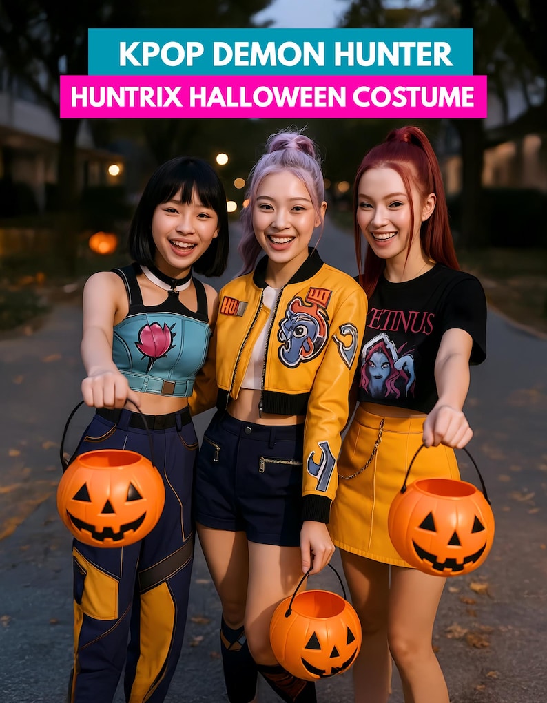 Kpop Demon Hunter Huntrix Costume • Girls & Teens Cosplay Outfit ...