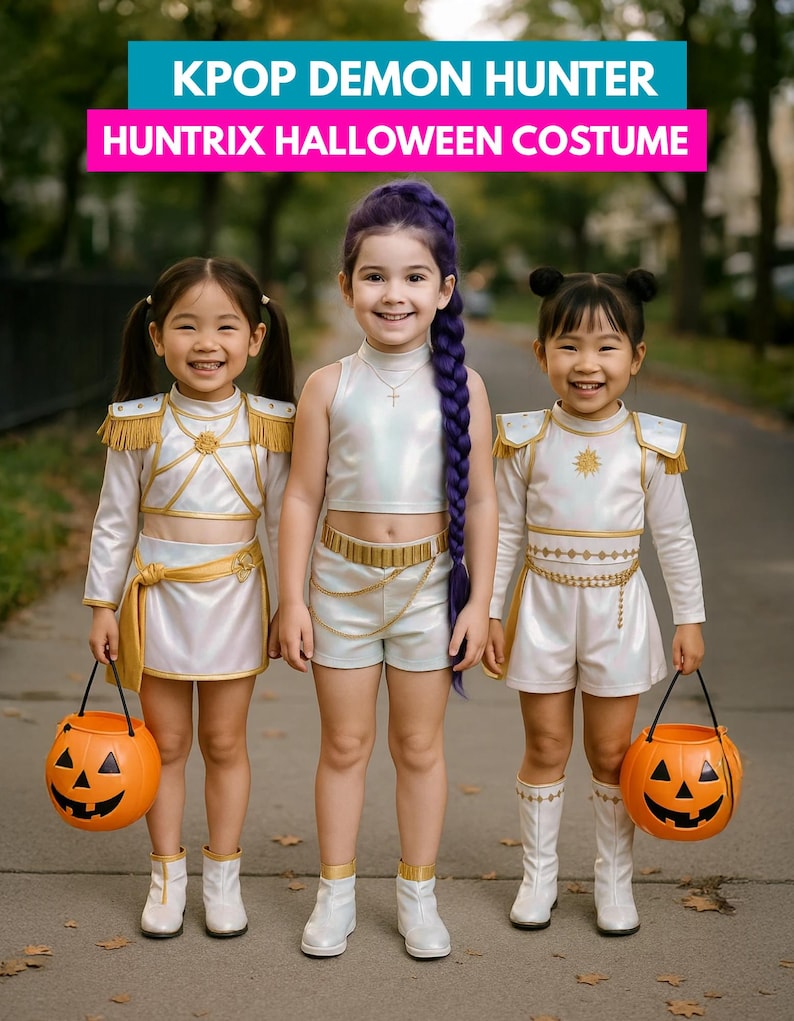 KPOP Demon Hunters • Huntrix Cosplay Outfit • Kids Trick or Treat ...