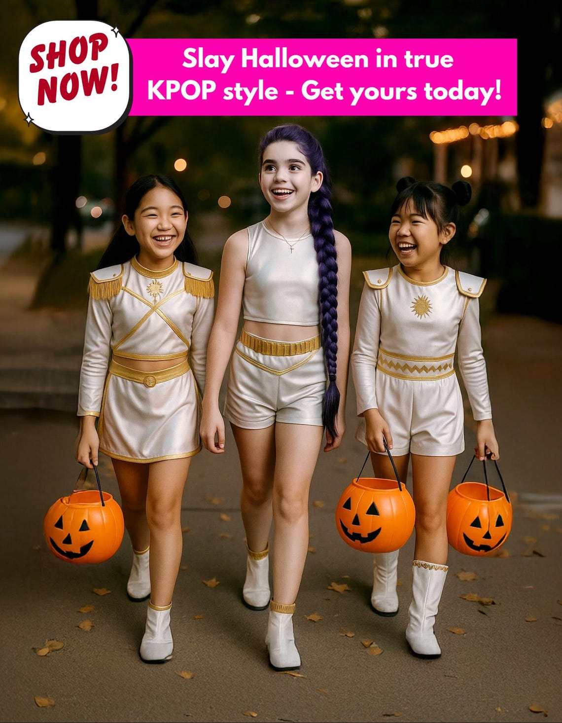 KPOP Demon Hunters • Huntrix Cosplay Outfit • Kids Trick or Treat ...