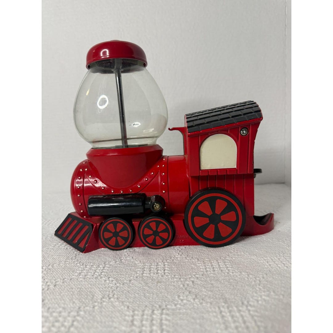 Vintage Red Train Gumball Machine Candy Dispenser Engine No 9 Kids Toy ...