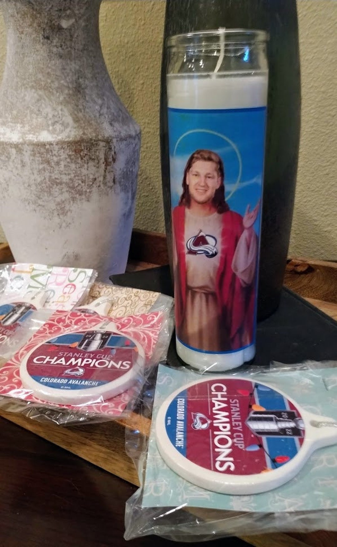 COLORADO AVALANCHE Prayer Candle Nate Mackinnon Funny Gift Groomsmen ...