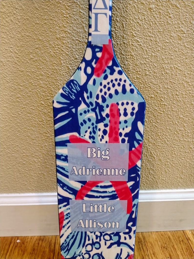 SORORITY PADDLE Large Wooden *you Specify Print* CUSTOM - Etsy