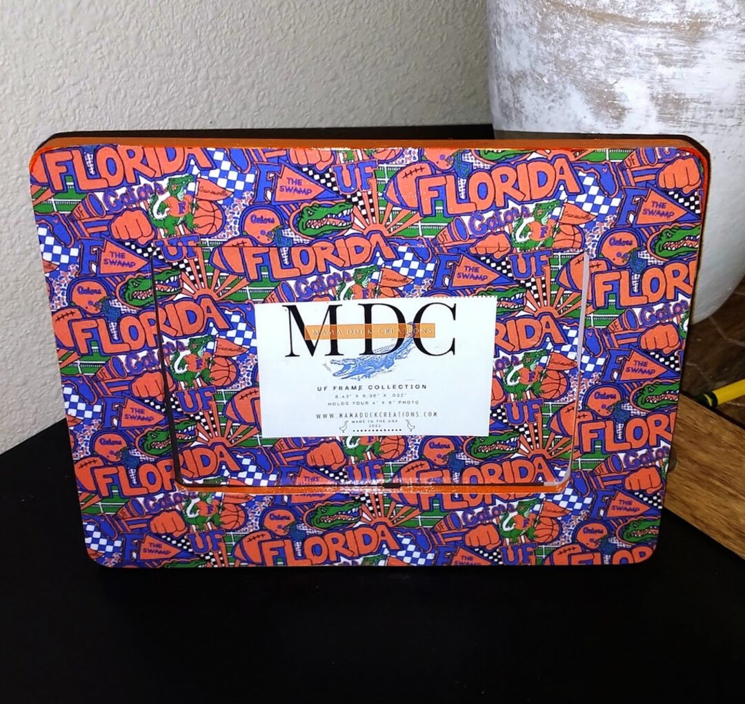 Picture Frame UF Florida Gators University of Florida -holds 4" X 6" or ...