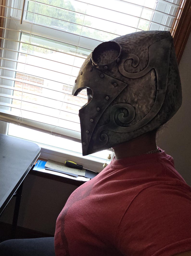 Warrior Helmet: Medieval LARP Cosplay Armor With Horns - Etsy