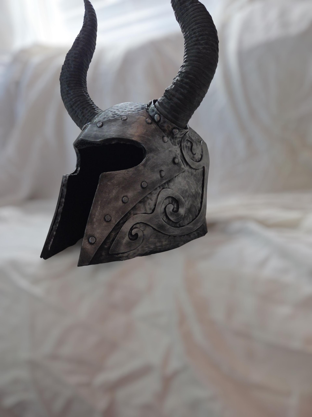 Warrior Helmet: Medieval LARP Cosplay Armor With Horns - Etsy
