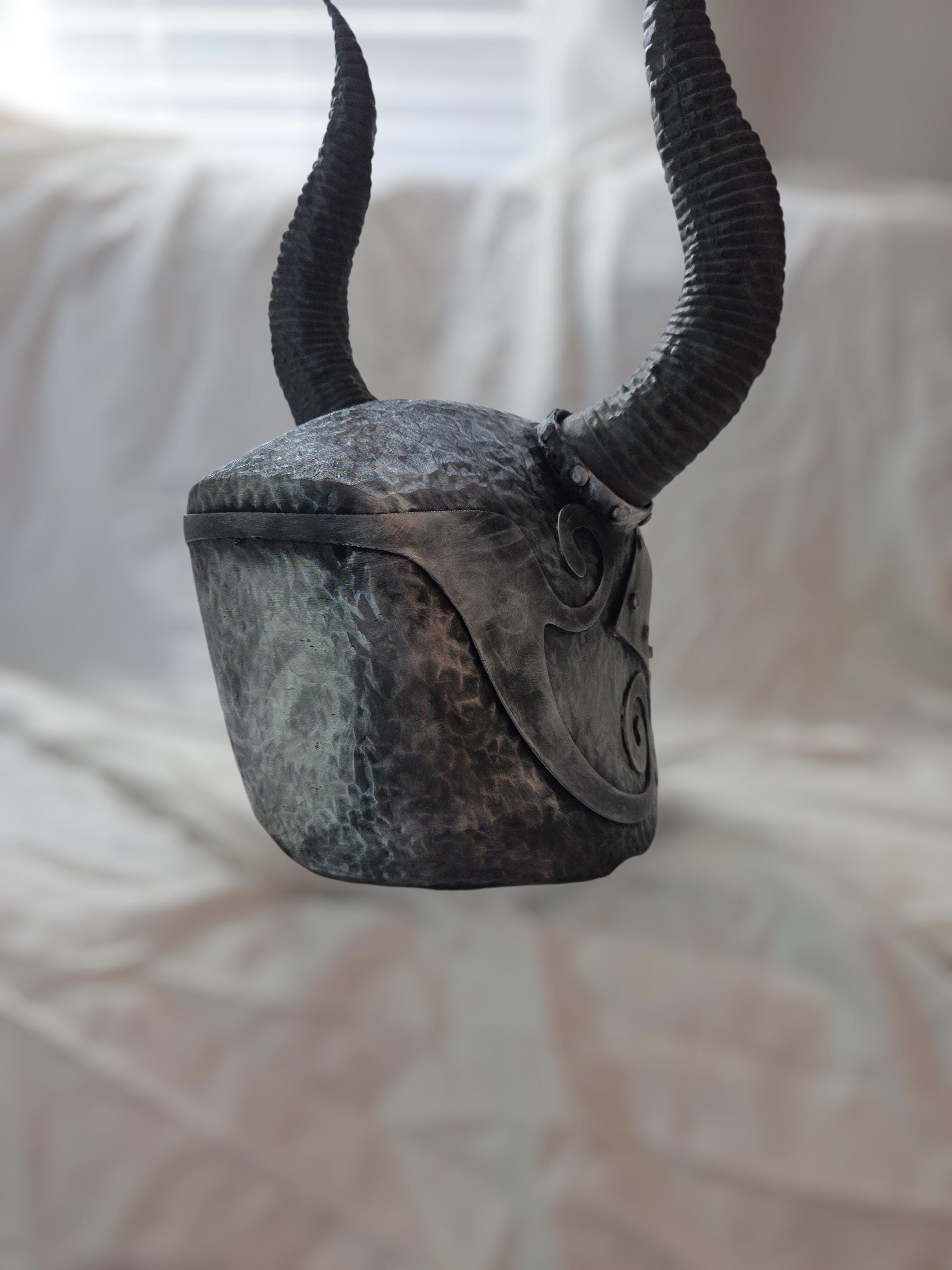 Warrior Helmet: Medieval LARP Cosplay Armor With Horns - Etsy