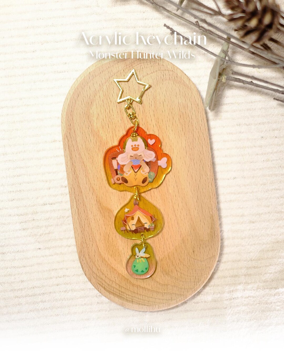 Mhws Felyne Keychain | Monster Hunter Wilds Palico Charm - Etsy