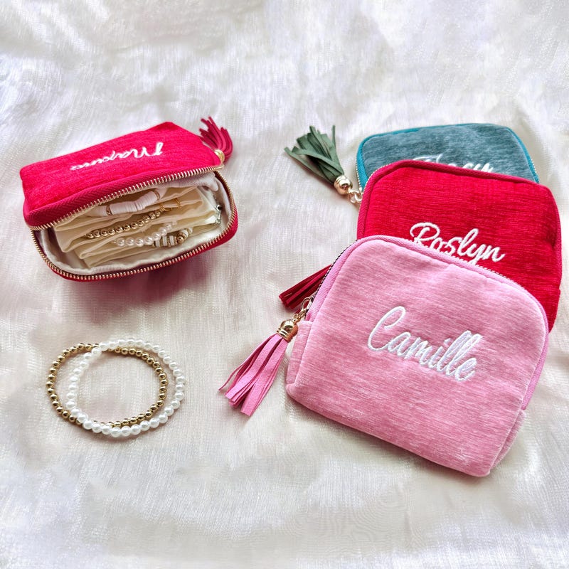 Small Zip Pouch Jewelry - Etsy UK