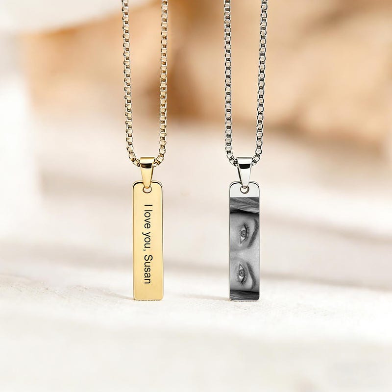Custom Text Gold Necklace - Etsy
