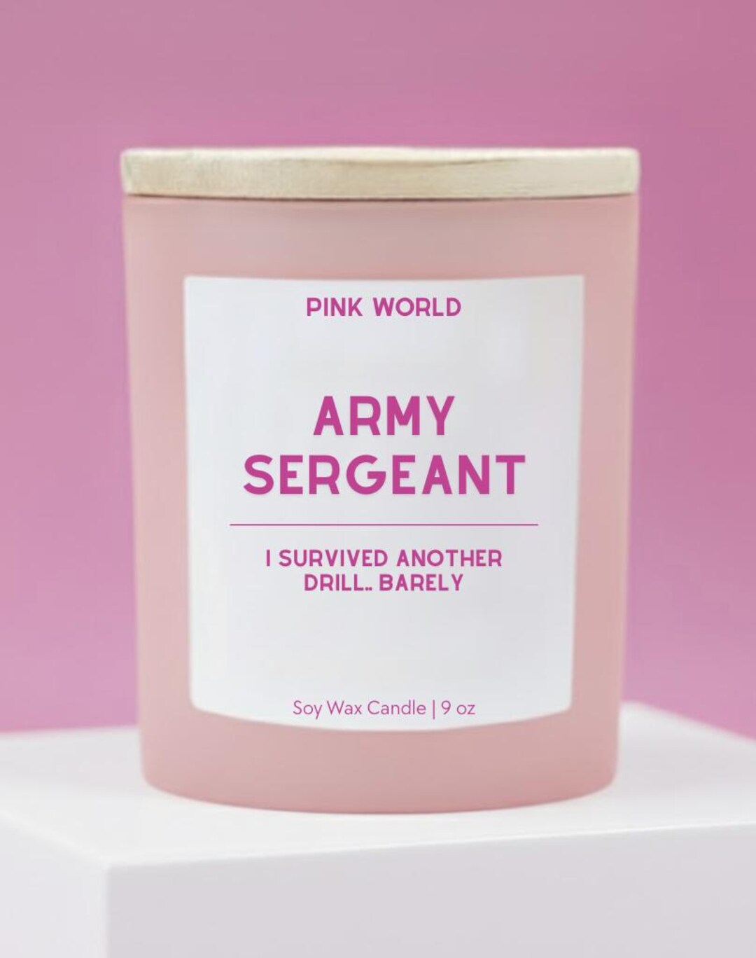 Army Sergeant Gift Candle Funny Thank You Gift Box for Army Christmas ...