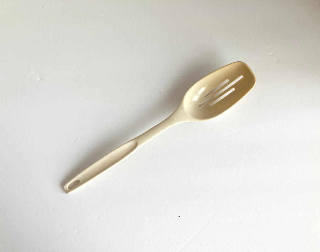 Vintage Foley off White Slotted Spoon Plastic - Etsy