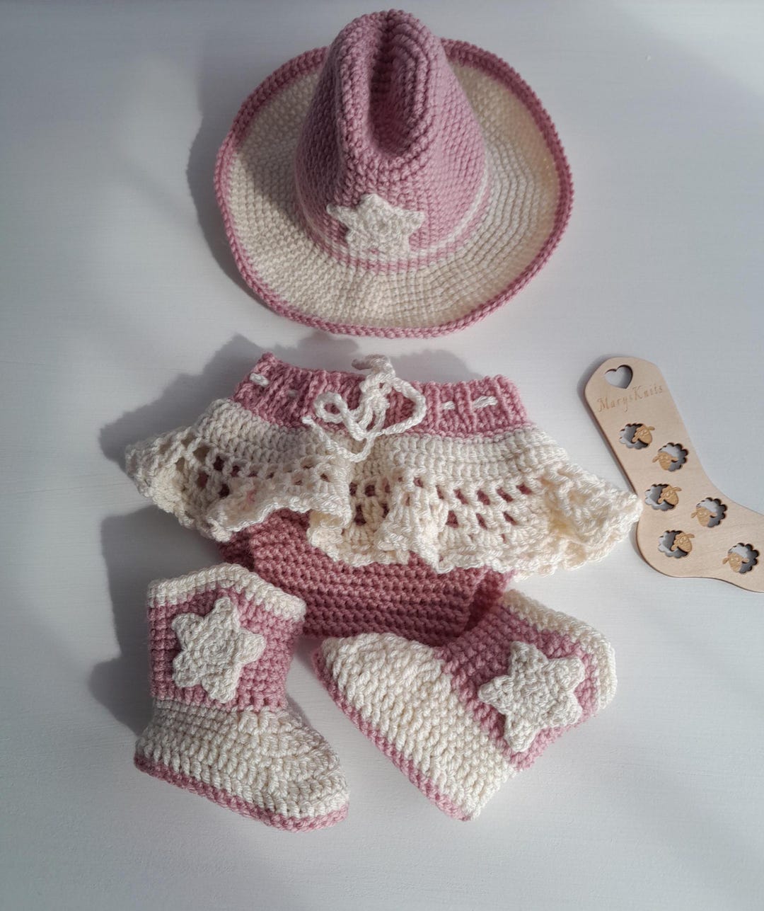 Cowgirl Crochet Newborn Outfit Baby Shower Gift Baby Girl Cowboy Set ...