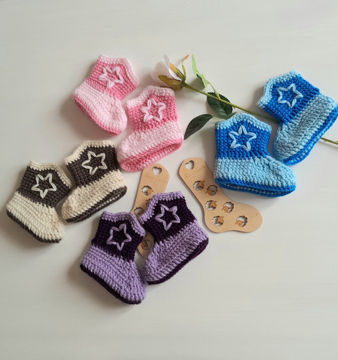 Newborn Baby Cowboy Boots Handmade Baby Booties Baby Shower Gift Baby ...