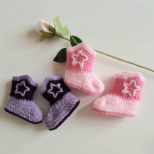 Newborn Baby Cowboy Boots Handmade Baby Booties Baby Shower Gift Baby ...