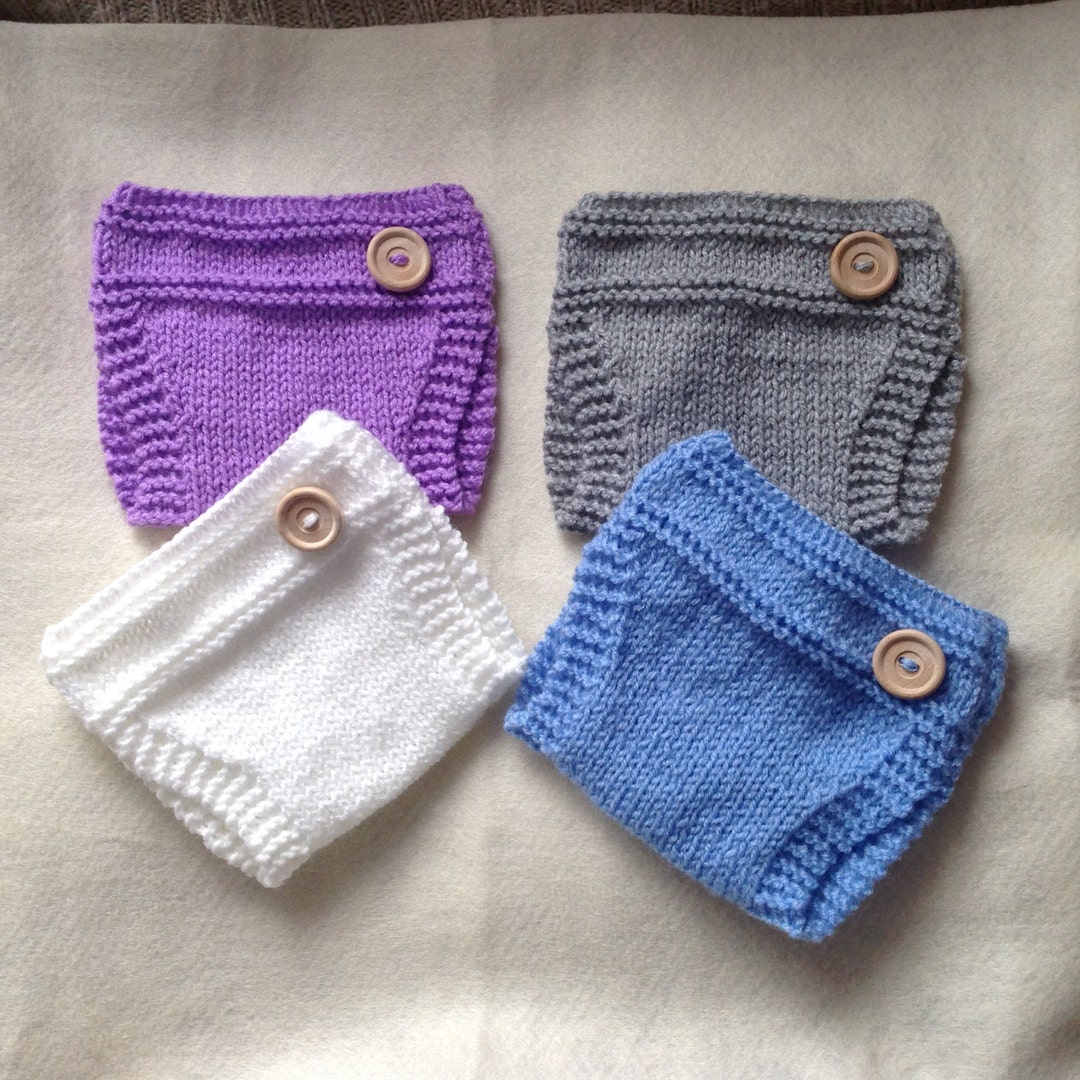 Newborn Knit Diaper Cover, Newborn Photo Props, Diaper Cover in Any ...