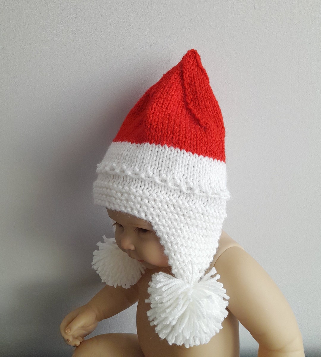 Christmas Knit Newborn Hat, Newborn Photo Prop, Baby Shower Gift ...