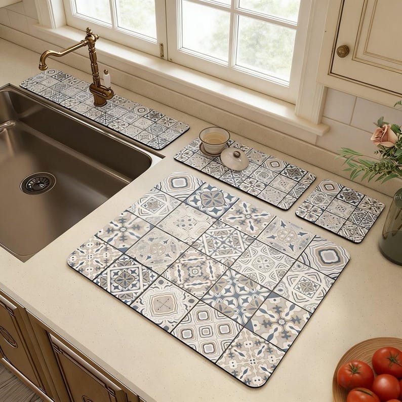 Kitchen Faucet Mat,sink Splash Guard,faucet Absorbent Mat,faucet Drip ...