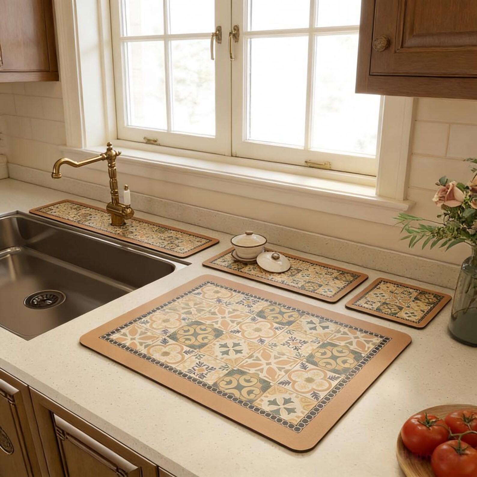 Kitchen Faucet Mat,sink Splash Guard,faucet Absorbent Mat,faucet Drip ...