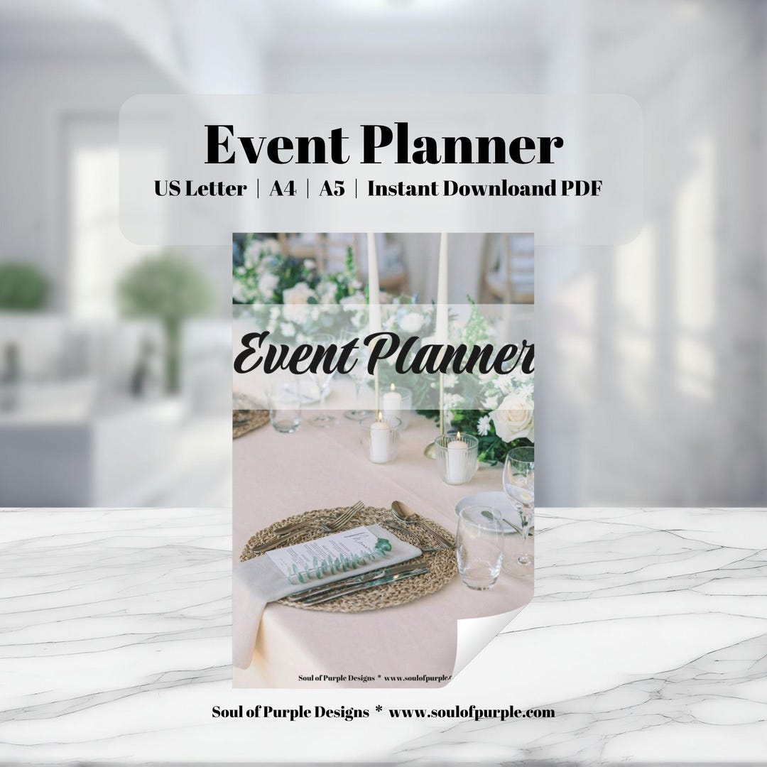 Printable Event Planner: Budget, Guest List, Checklists (A4/A5/US ...