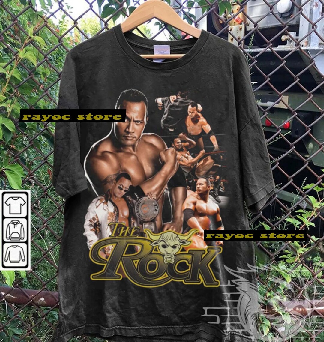 Vintage Bootleg Style the Rock Dwayne Johnson Shirt, the Rock Wrestling ...