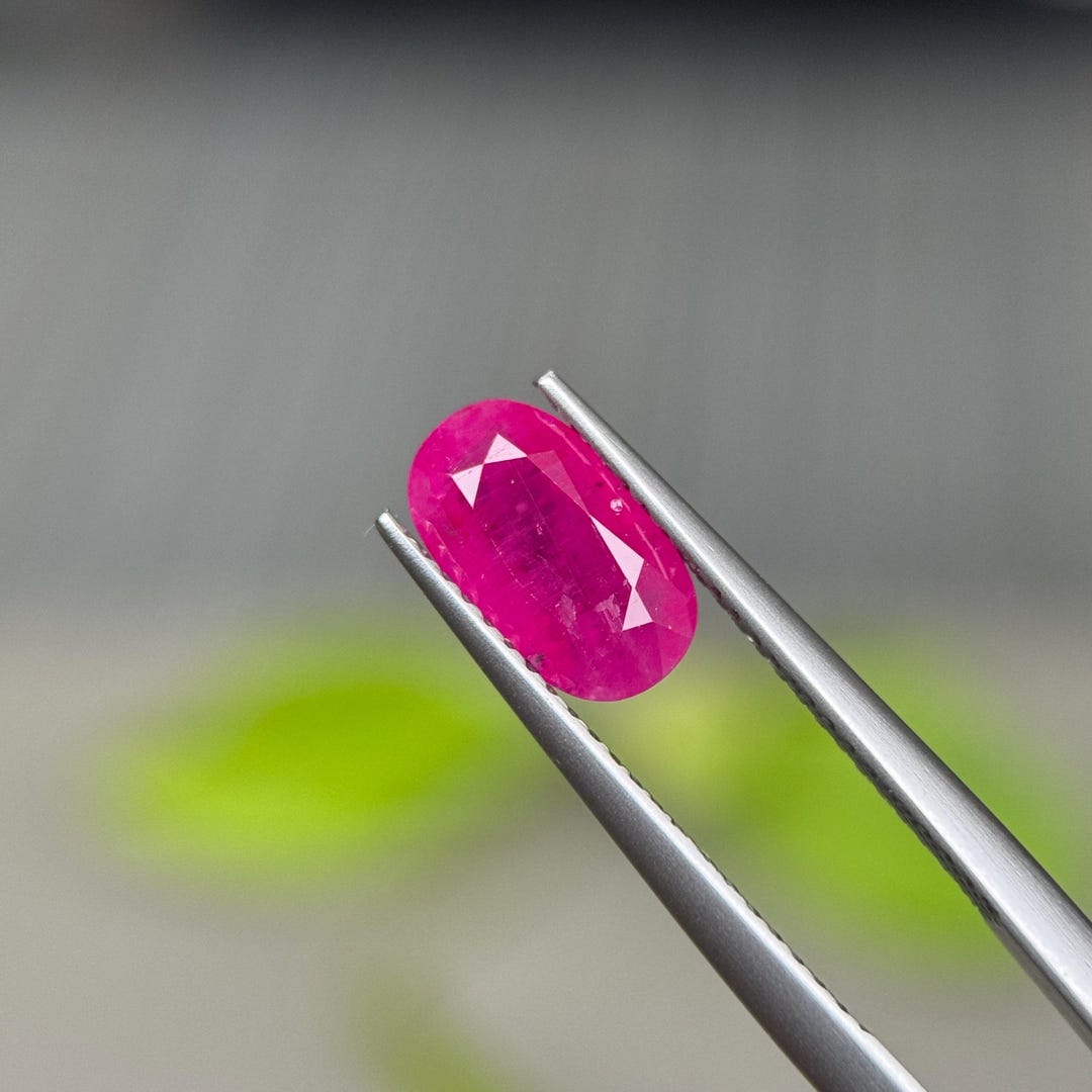 1.88ct Natural Milky Opalescent Ruby Luc Yen, Vietnam, 9.3x5.4mm Oval ...