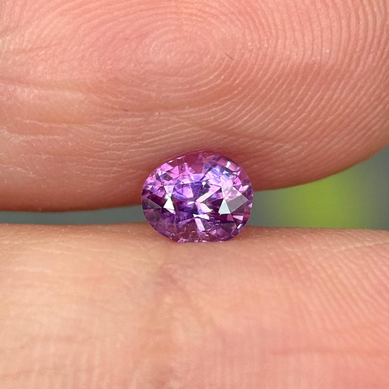0.52ct Natural Milky Purple Sapphire Luc Yen, Vietnam, 5.0x4.2mm Oval ...