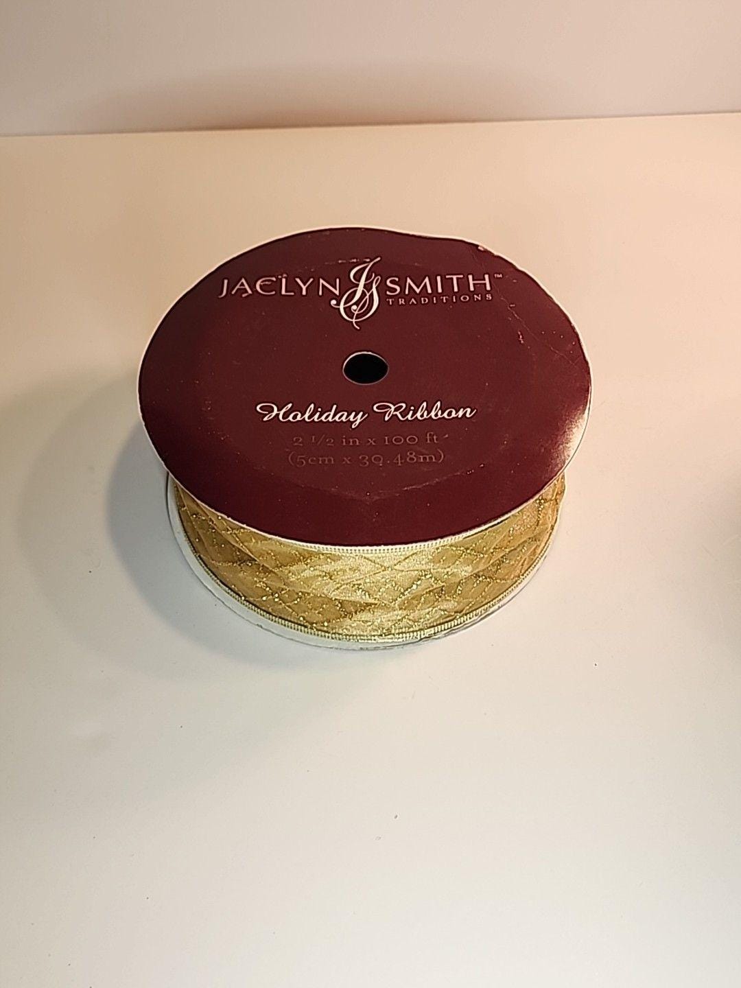 Jaclyn Smith Holiday Ribbon Gold Glitter Christmas 2.5" X 25' New on ...