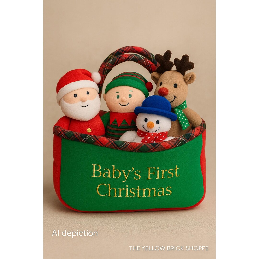 Baby's First Christmas Toy Bag With 5 Stuffed Figures - Etsy
