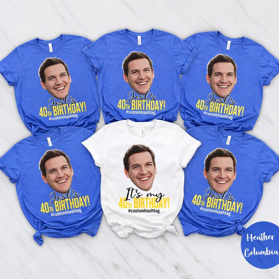 Personalized Photo Birthday Shirt Custom Face Group Celebration ...