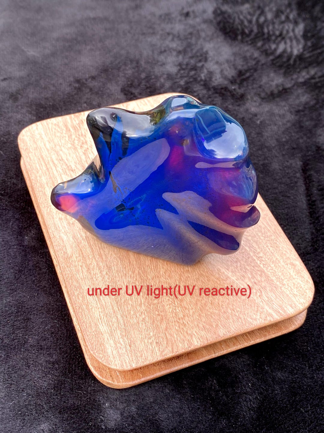 Polished Sumatran Blue Amber Fossil: Natural Energy Gemstone Decor ...