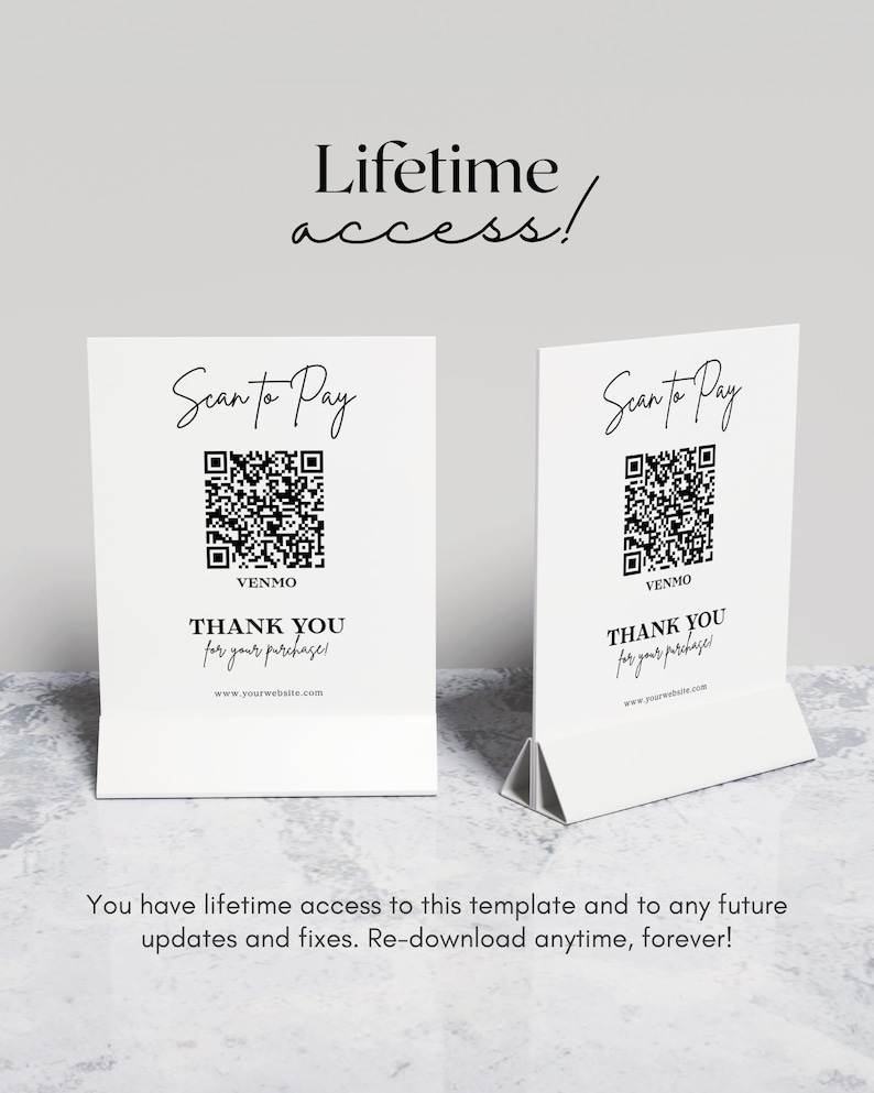 Scan to Pay QR Code Sign: Editable Canva Template (digital Download) - Etsy