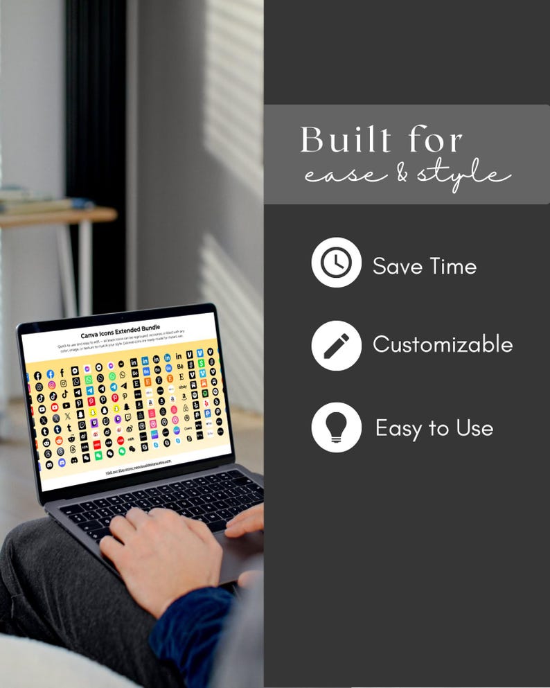 Canva Icons (svg, AI, EPS, Png, Pdf & Canva Icon Frames) Bundle ...