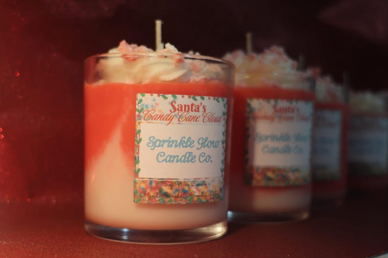 Santa’s Candy Cane Cloud Candle - Etsy
