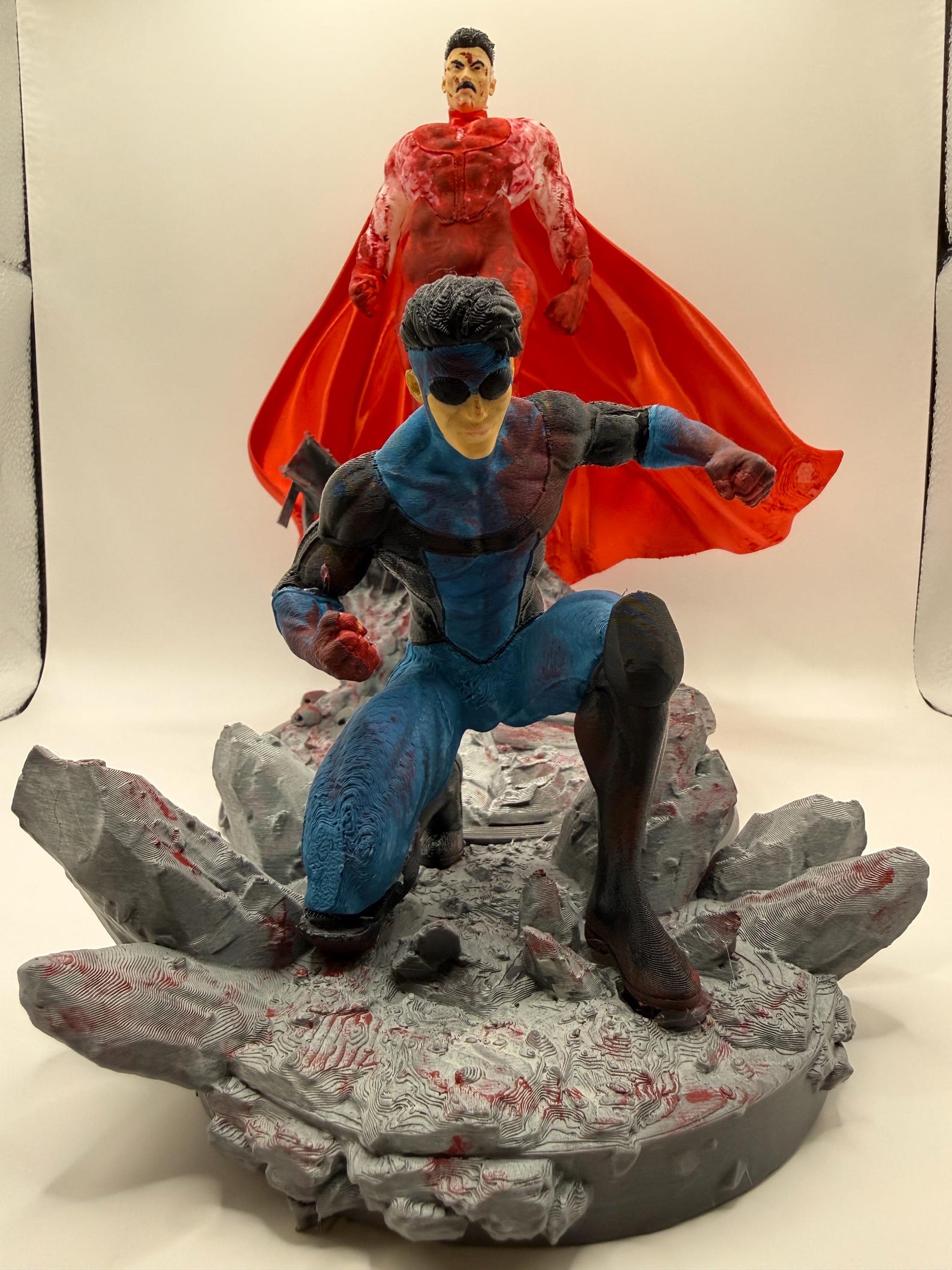 Invincible + Omni Man 3D Printed Statue - Etsy