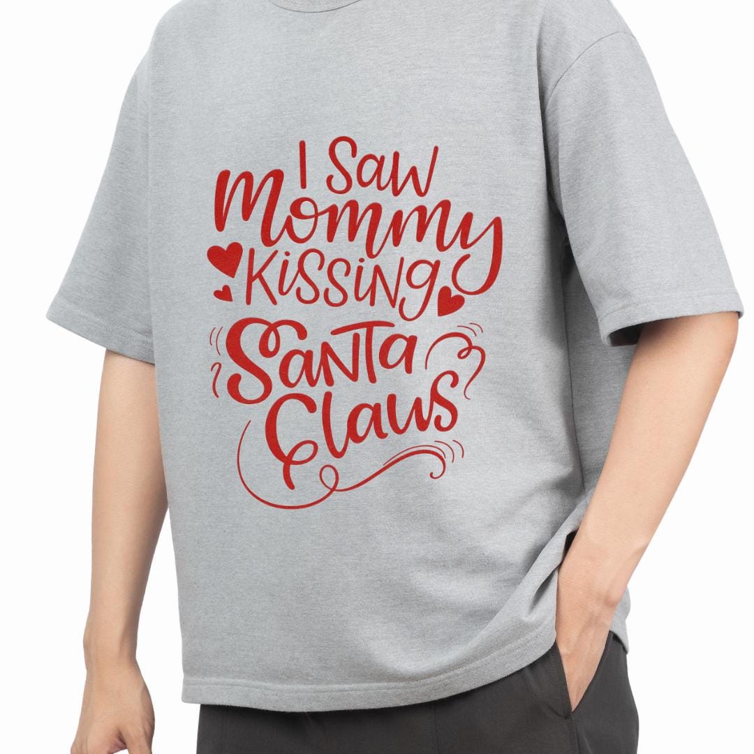 I Saw Mommy Kissing Santa Claus, Retro Christmas Design (PNG) - Etsy