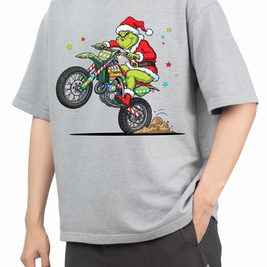 Christmas Grinch Dirt Bike Rider PNG, Grinch Motorcycle Christmas ...