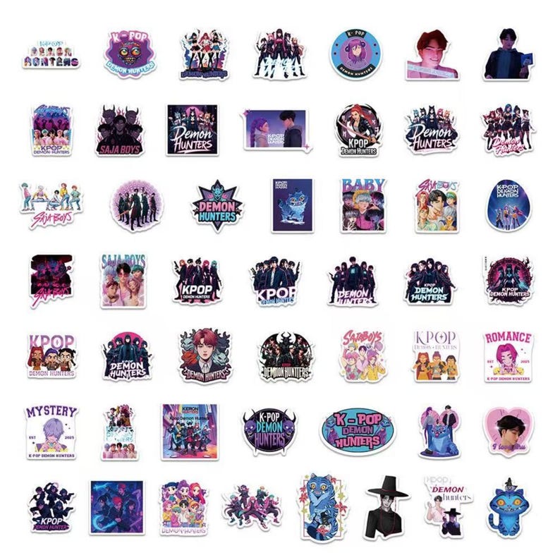 Sticker Sheet Kpop Demon Hunters | Zoey Mira Rumi Huntrix Stickers ...