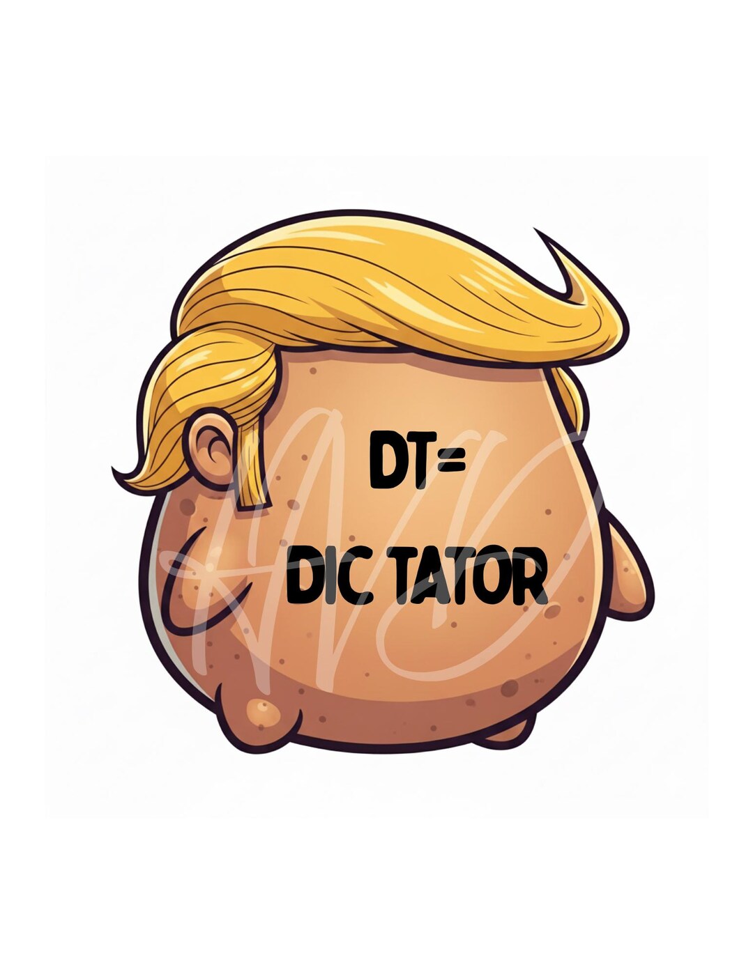 Funny Donald Trump Potato Vinyl Sticker: Political Humor Decal - Etsy