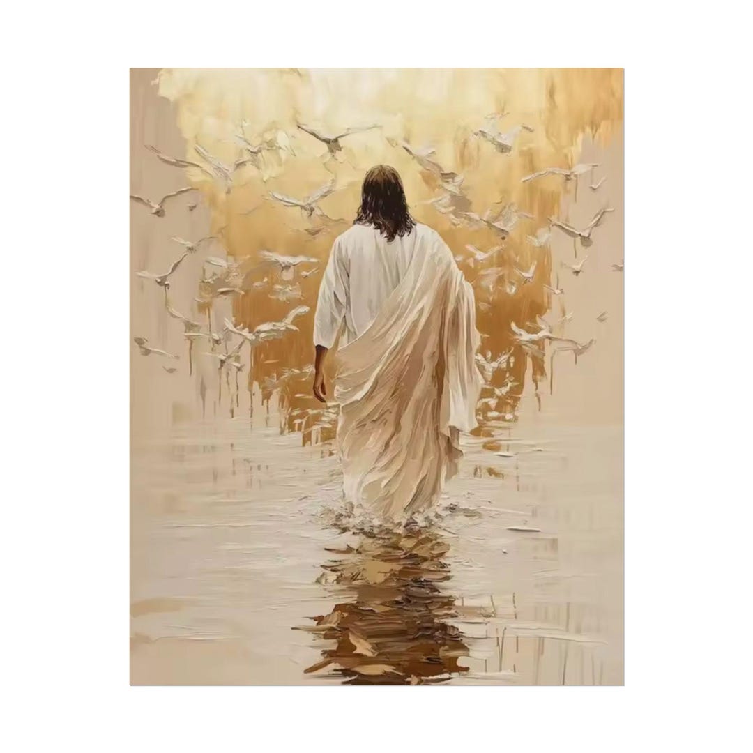 Jesus Walking on Water Rolled Poster | Walk by Faith Poster | Jesus ...