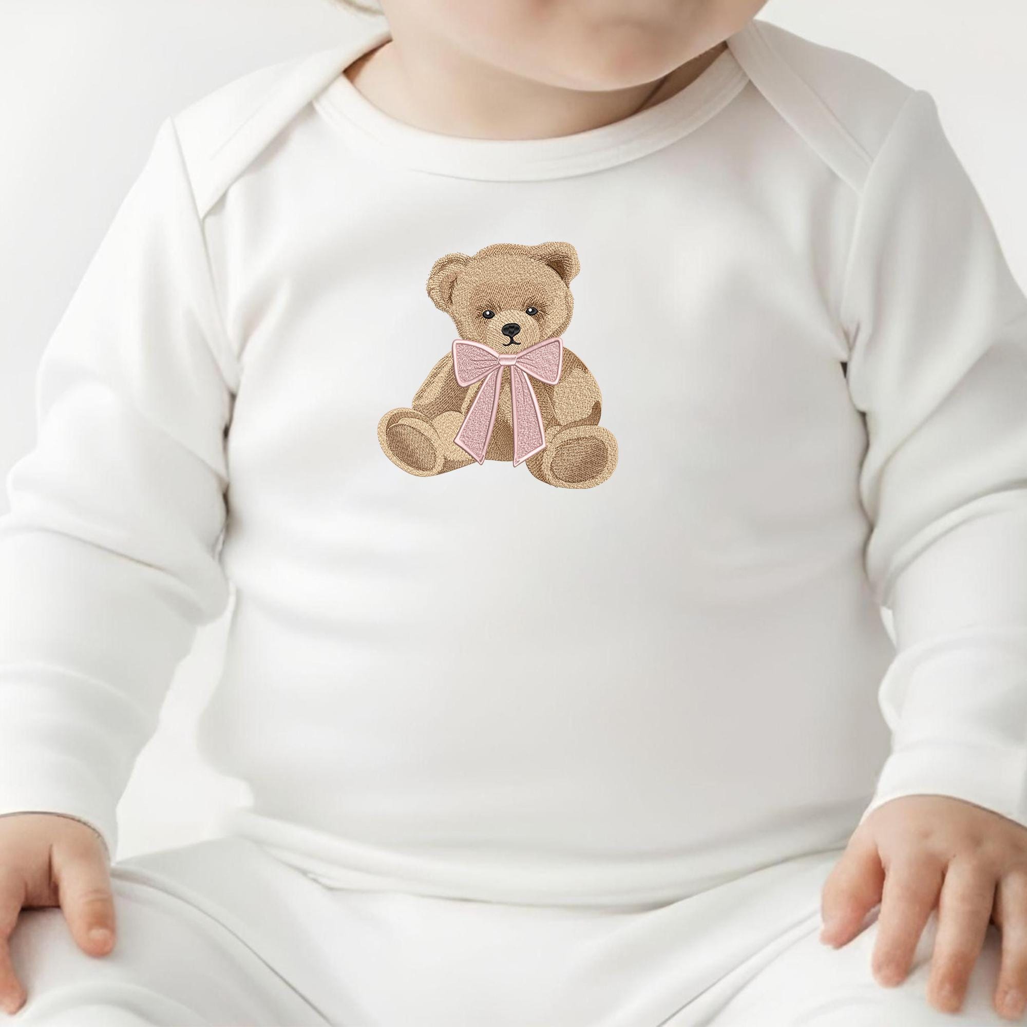 Christmas Bear Embroidery Design, Coquette Bear Embroidery File, Teddy ...