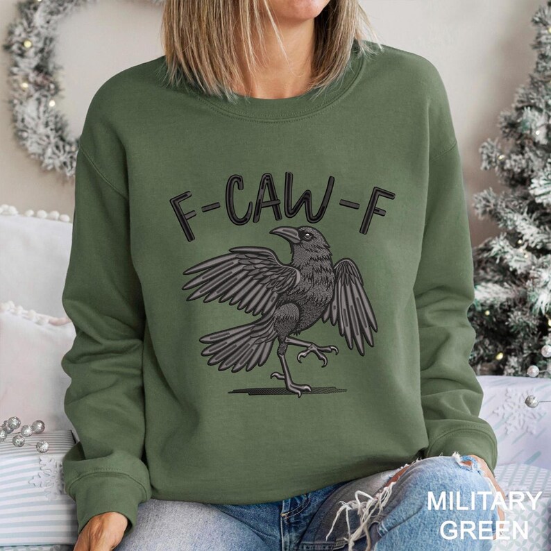 Embroidery F-caw-f Design File, Black Crow Embroidered File, Raven ...